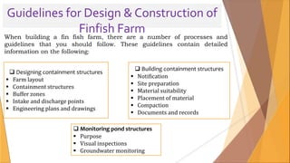 design and construction of fin fish farm | PPTX