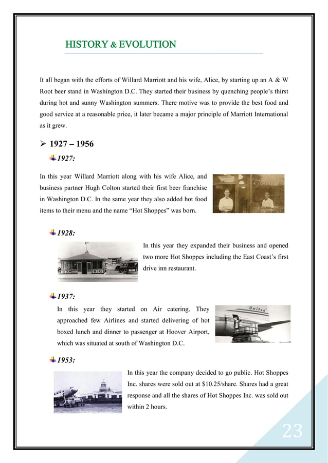 Principles of Management in Hotel Industry (Marriott Hotels & Resorts ...