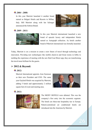 Principles of Management in Hotel Industry (Marriott Hotels & Resorts ...