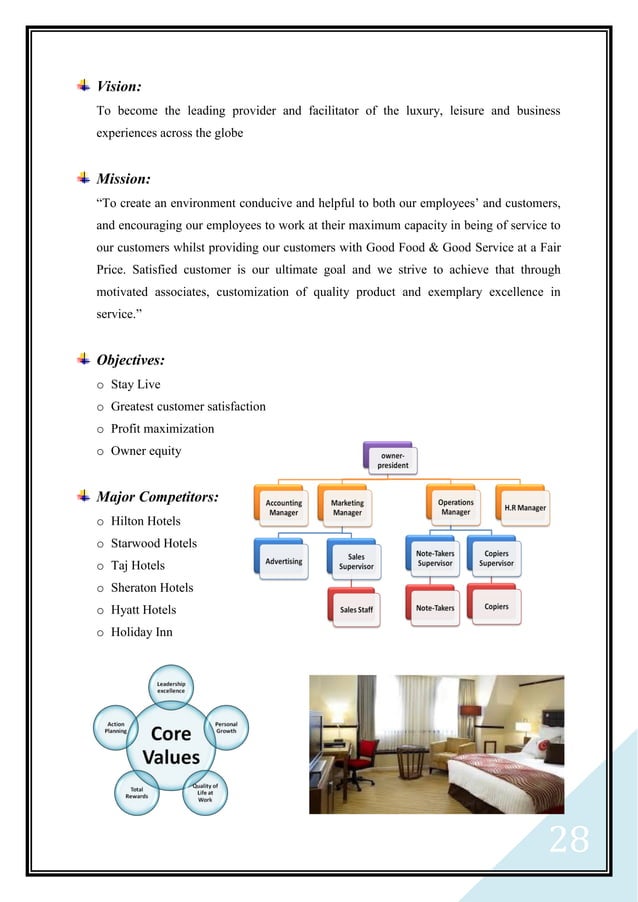 Principles of Management in Hotel Industry (Marriott Hotels & Resorts ...