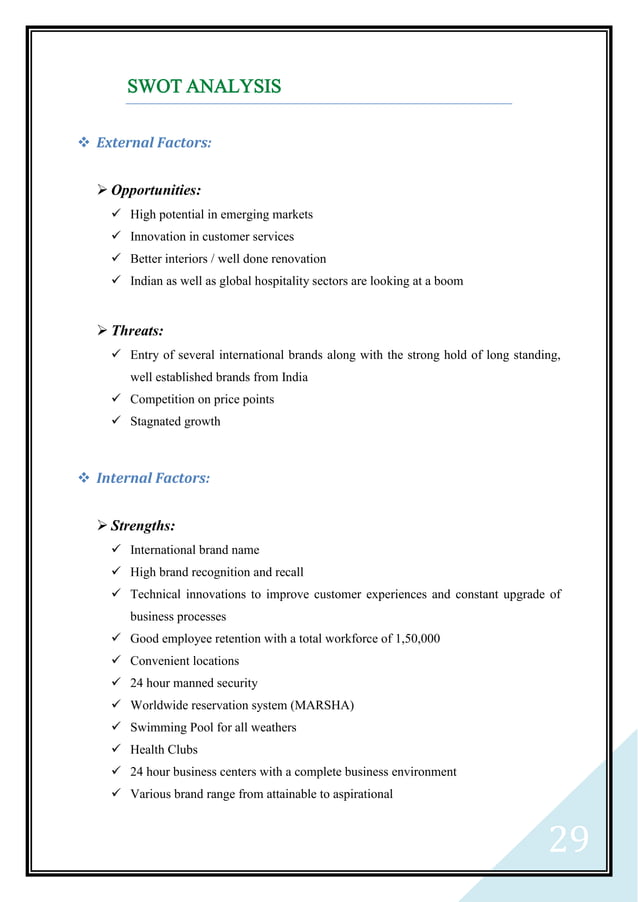 Principles of Management in Hotel Industry (Marriott Hotels & Resorts ...