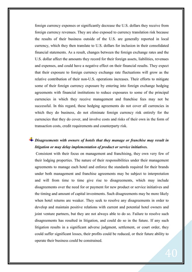 Principles of Management in Hotel Industry (Marriott Hotels & Resorts ...