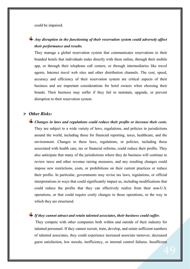 Principles of Management in Hotel Industry (Marriott Hotels & Resorts ...