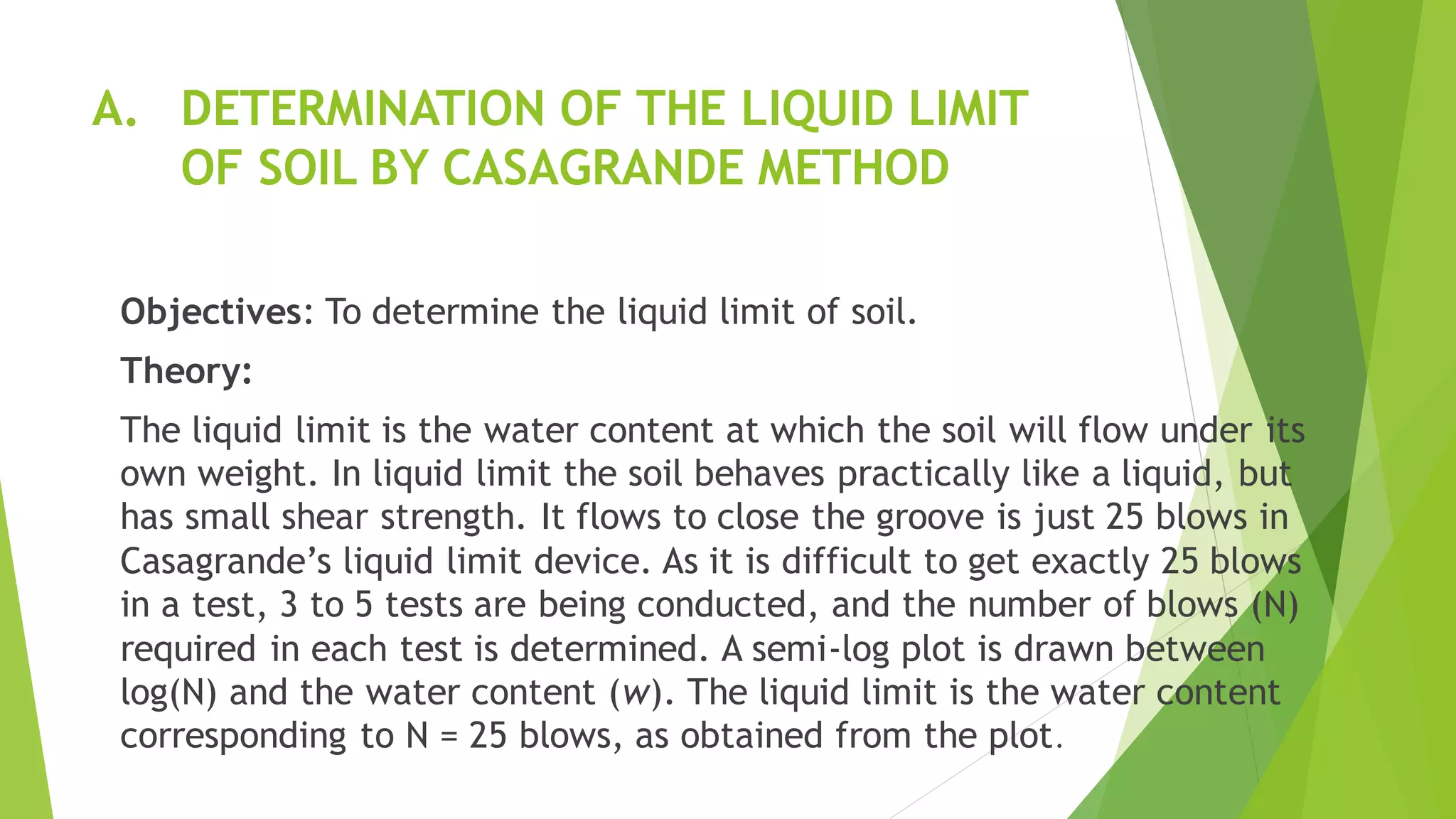 DETERMINATION OF SOIL CONSISTANCY LIMITS | PDF