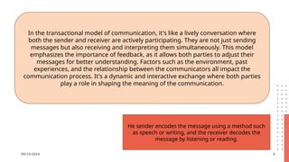 transactional model of communication n | PPTX