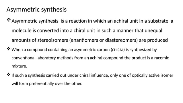 Group 5 Organic Chem 2 of chiral centers and racemization | PPT