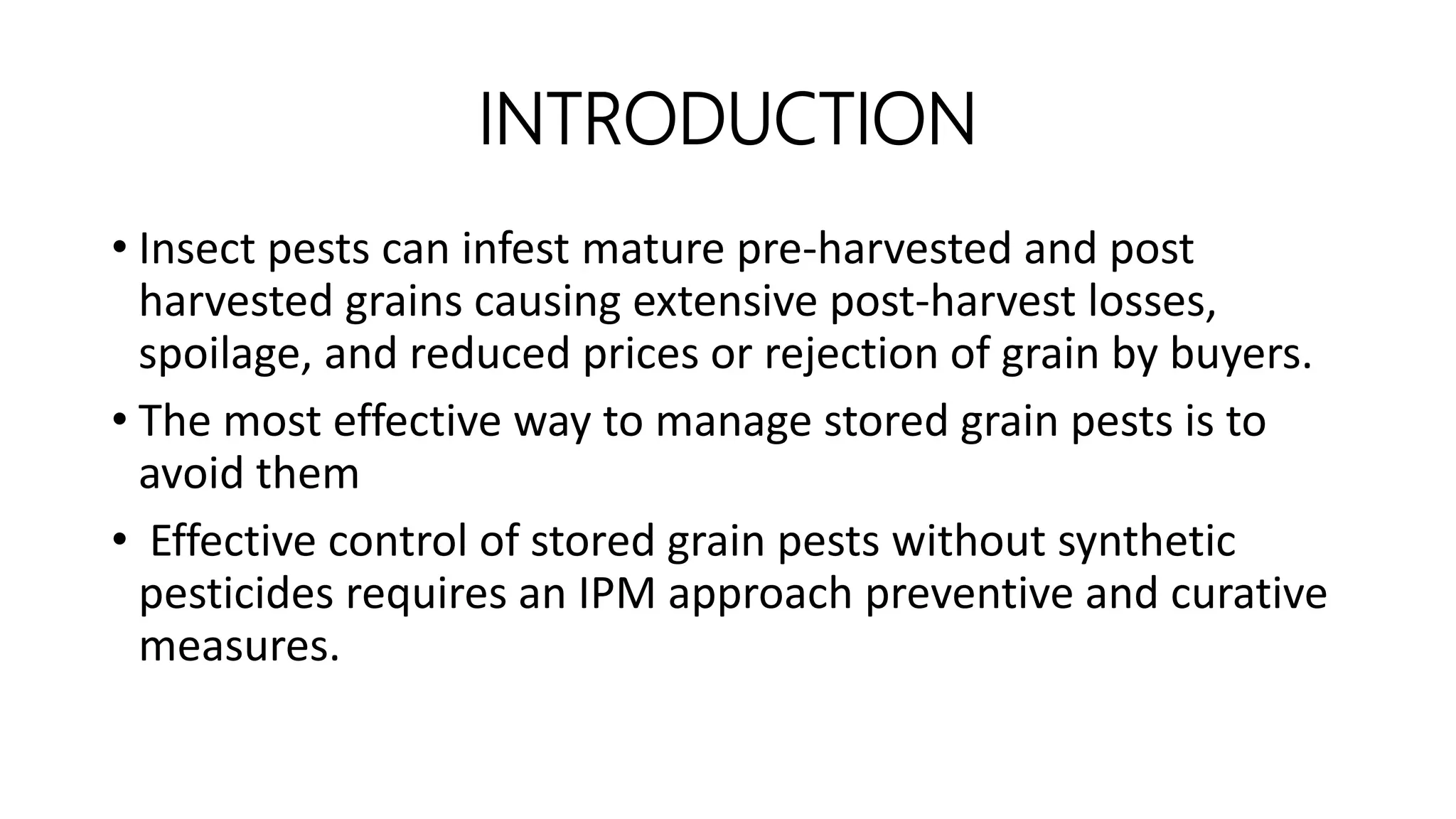 CONTROL OF STORAGE INSECT PESTS | PPTX