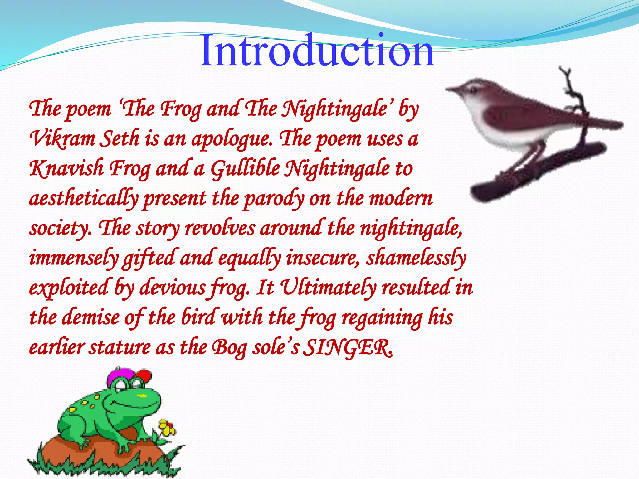 The Frog And The Nightingale | PPTX
