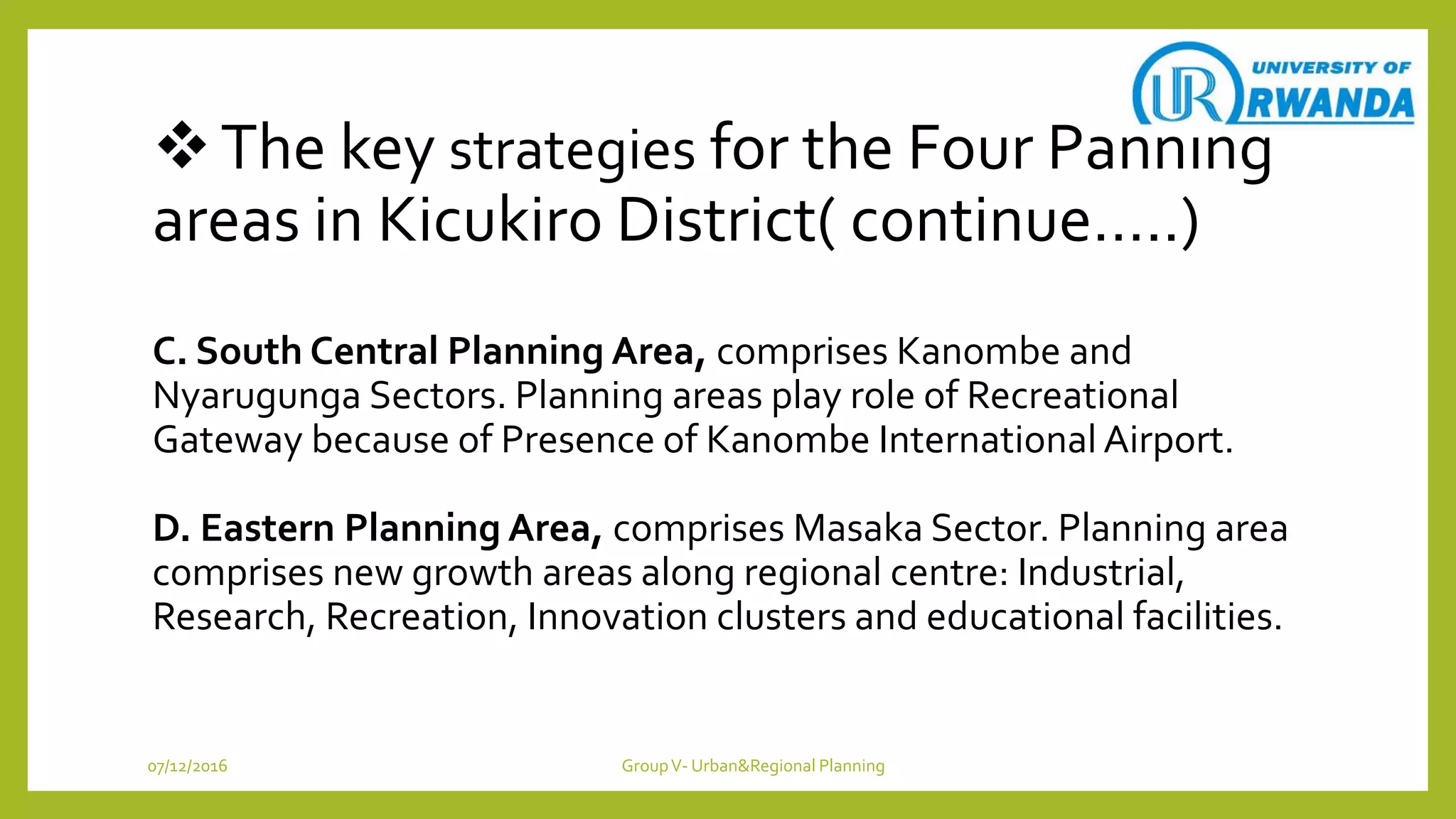 Kigali City Master Plan: Case Study Kicukiro District | PPTX ...