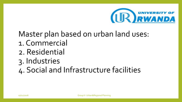 Kigali City Master Plan: Case Study Kicukiro District | PPTX ...