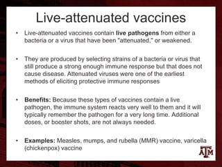 Mechanism of different types of vaccines in development | PPTX