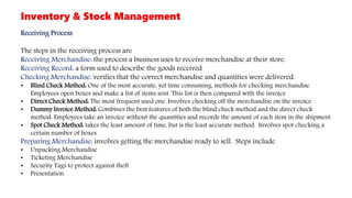 process of store operation | PPTX