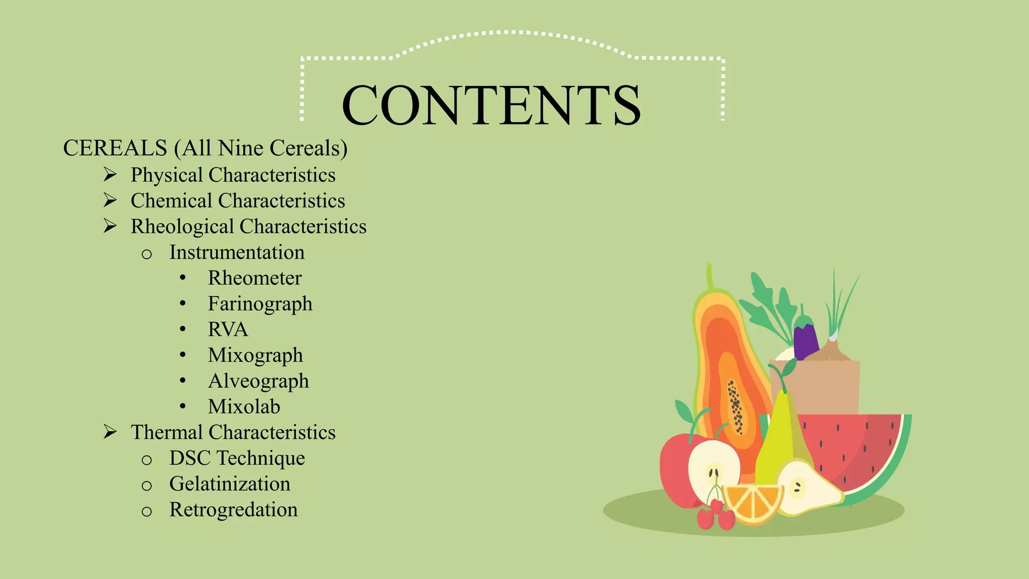 Properties of all Cereal Grains | PPTX