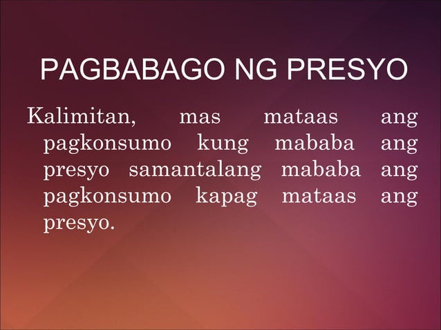 PAGKONSUMO (ARALIN 5) | PPT