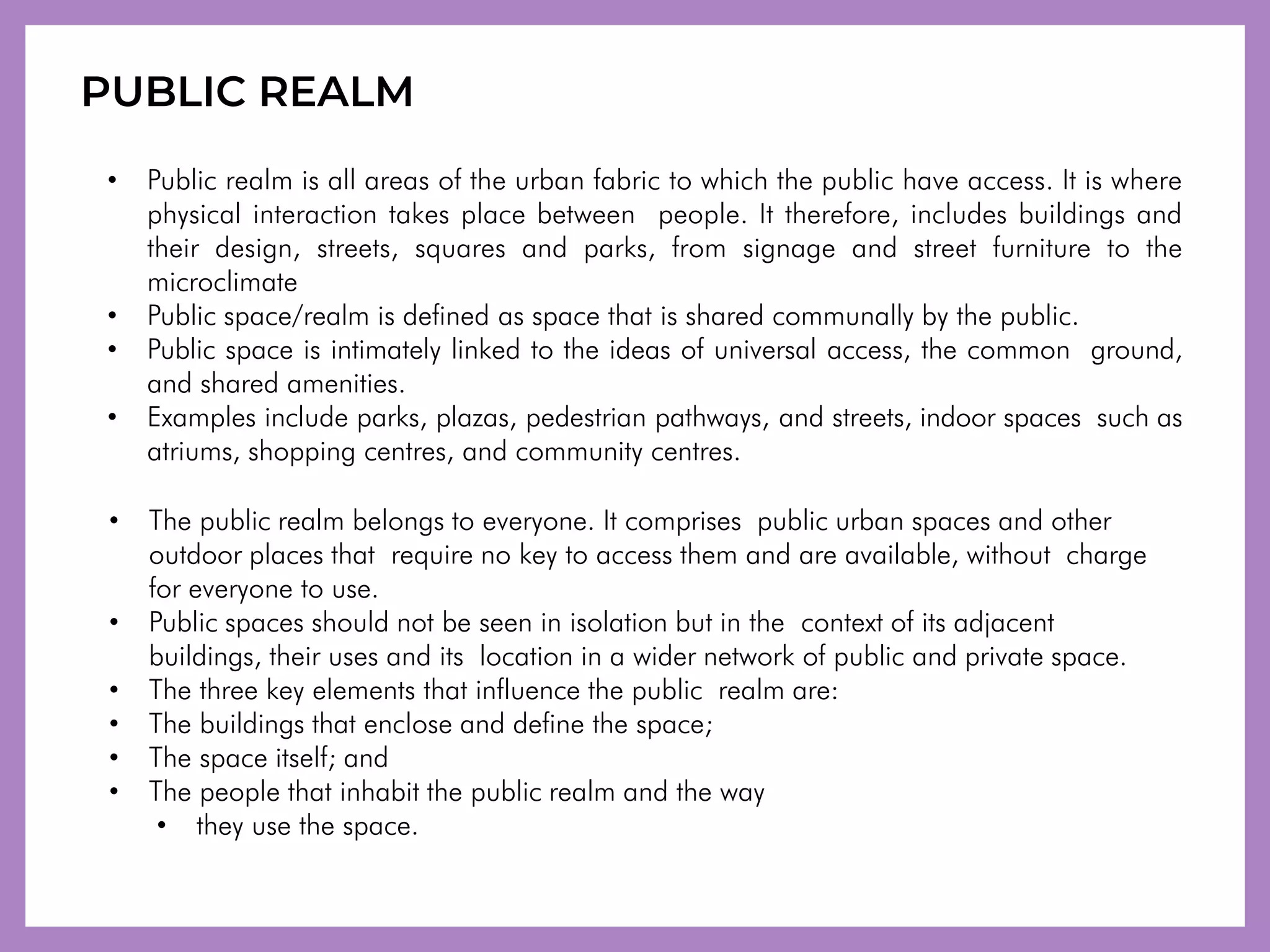 Public Realm | PDF