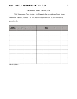 Crisis Communication Plan - Broward Performing Arts Center | PDF | Events