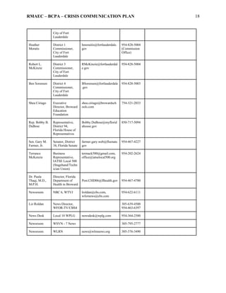 Crisis Communication Plan - Broward Performing Arts Center | PDF | Events