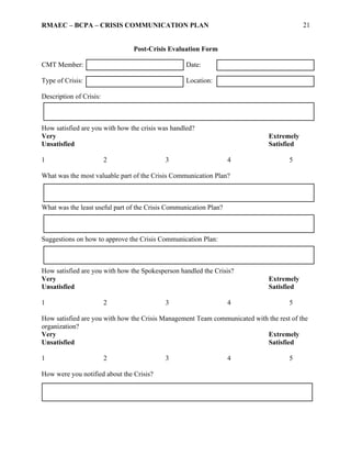 Crisis Communication Plan - Broward Performing Arts Center | PDF | Events