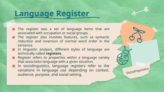 GROUP 5 SOCIOLINGUISTIC.pptx SOCIOLINGUISTICS | PPTX