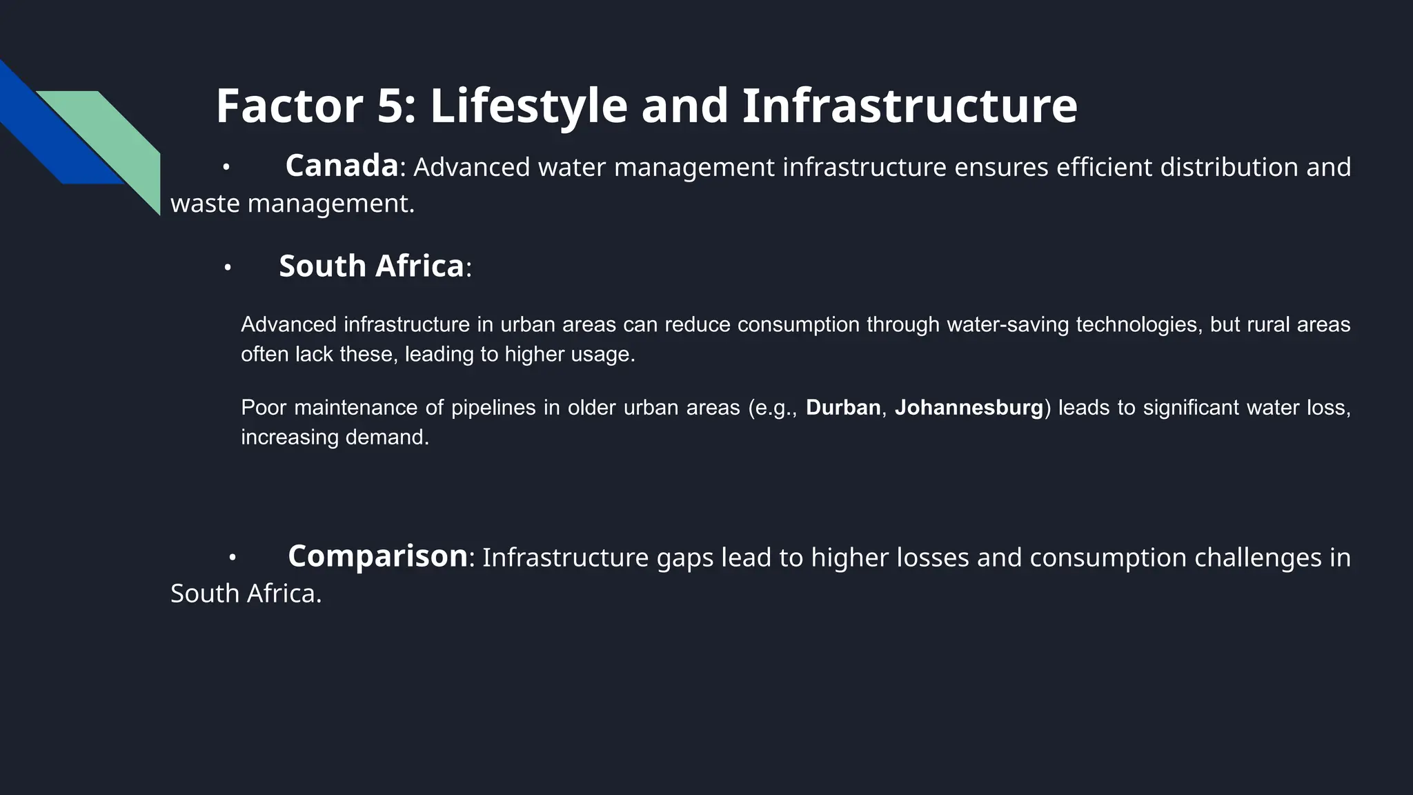 Factors influency daily water consumption | PPTX | Geography | Science