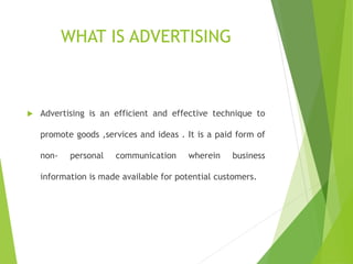 advertising and types | PPTX