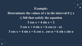 persamaan trigonometri A COS X + B SIN X | PPTX