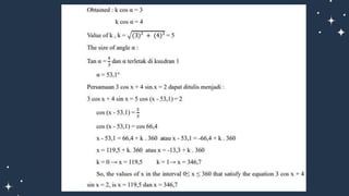 persamaan trigonometri A COS X + B SIN X | PPTX