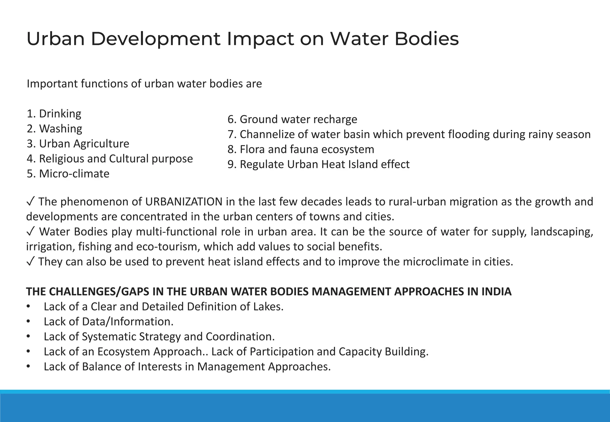 Urban Waterbodies | PDF