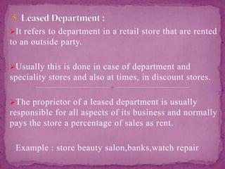 Classification of retail units | PPTX | Retail Industry | Industries