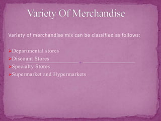 Classification of retail units | PPTX
