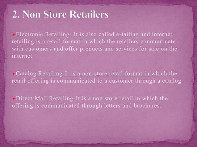 Classification of retail units | PPTX | Retail Industry | Industries