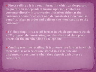 Classification of retail units | PPTX