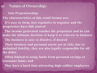 Classification of retail units | PPTX