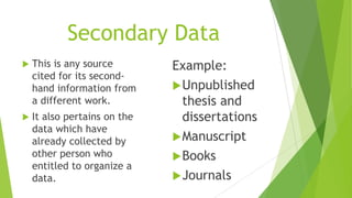 Collection of Data | PPTX