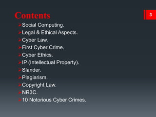 Social, Legal & Ethical Aspects of Computing. | PPTX