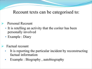 recount text | PPT
