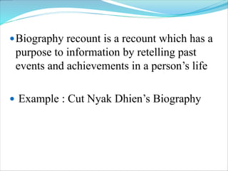 recount text | PPT