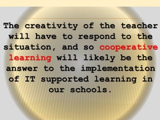 cooperative learning with computer | PPTX