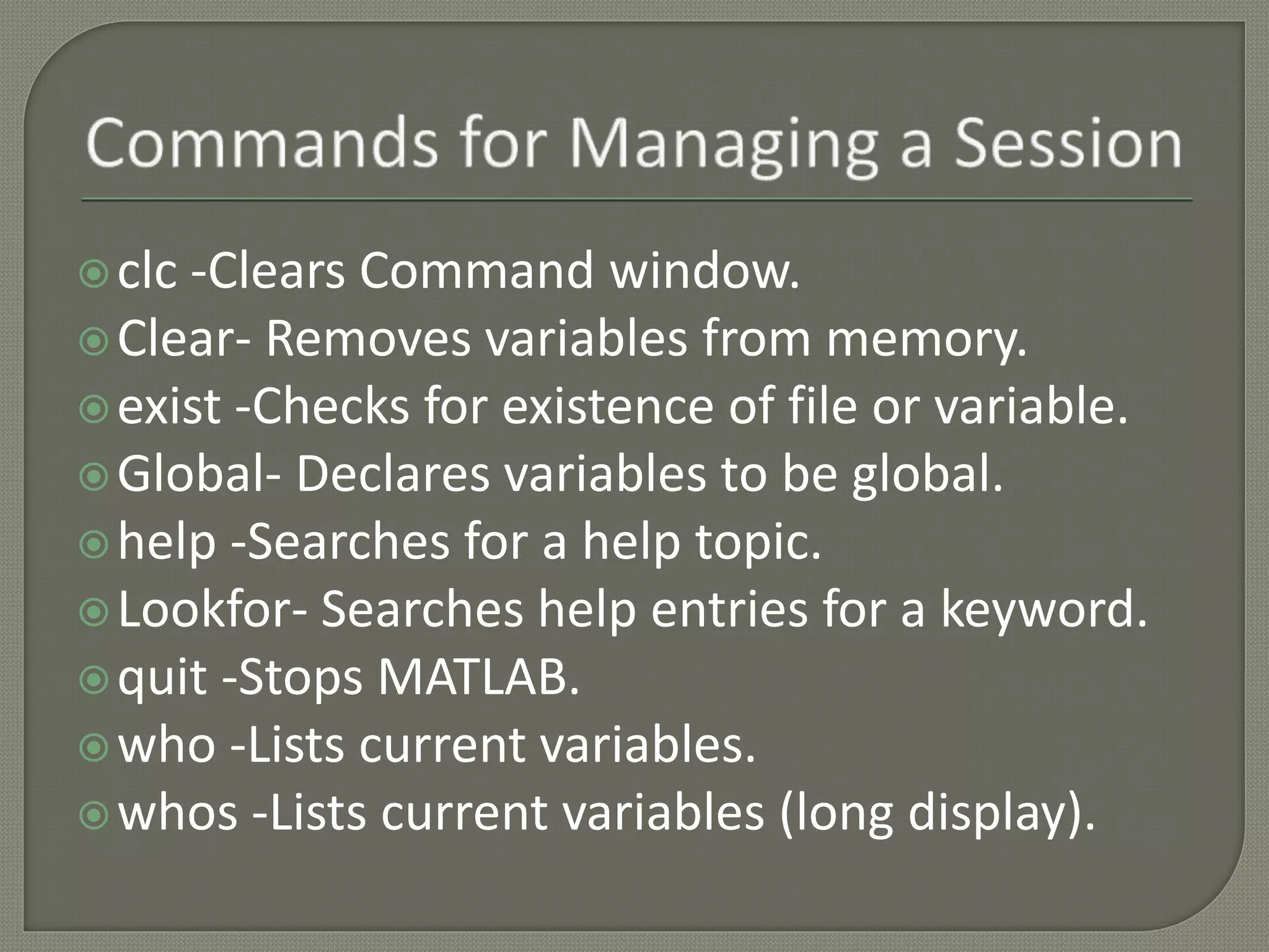 Matlab Functions | PPTX