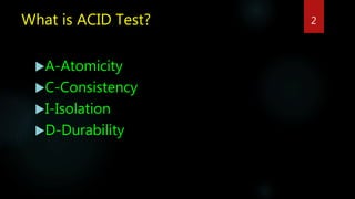 Acid test for payment methods | PPTX