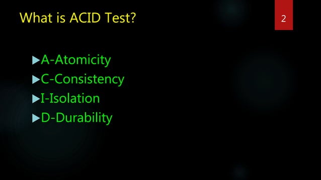 Acid test for payment methods | PPTX