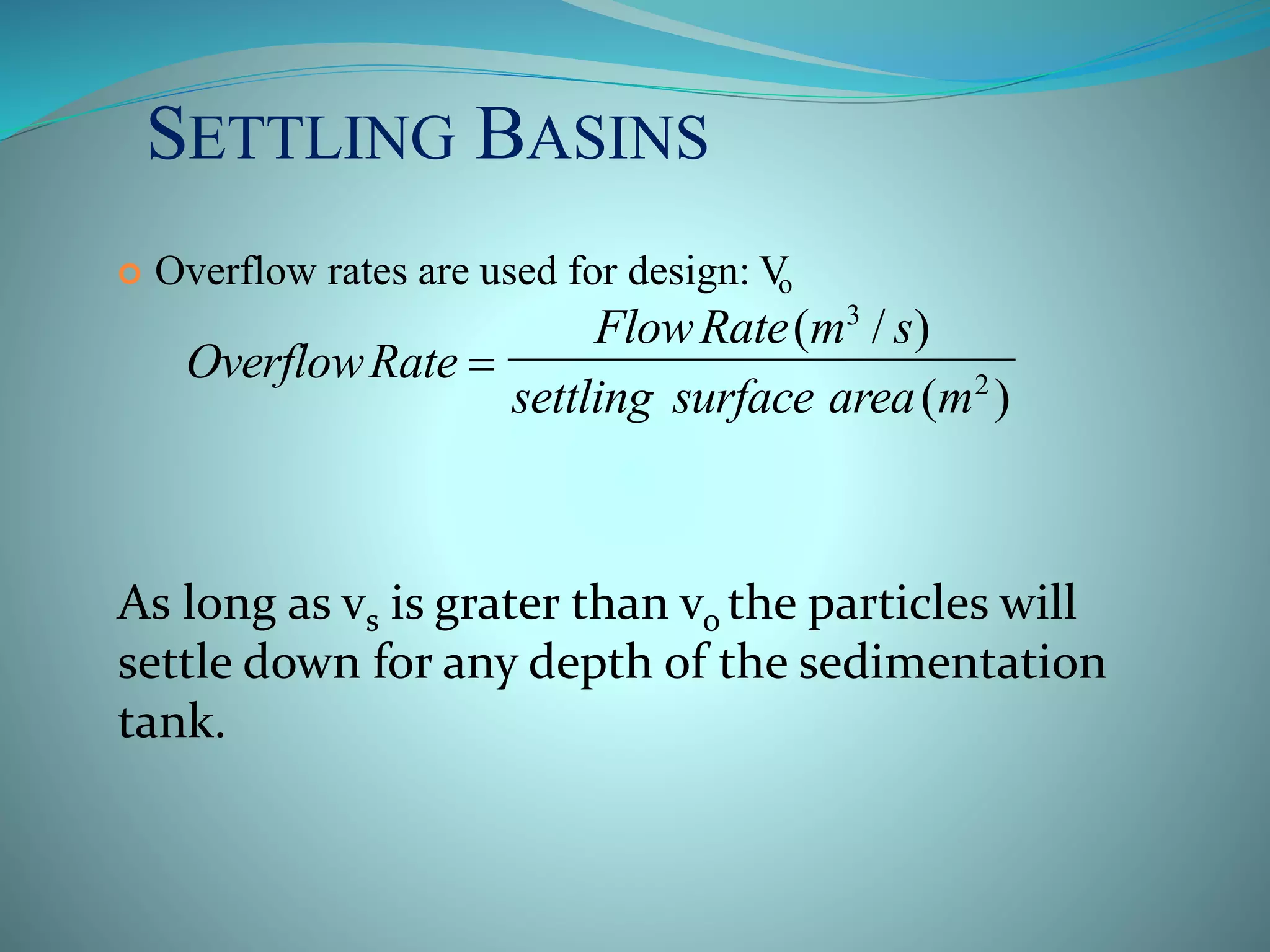 Sedimentation Tanks: Design and Working | PPTX