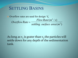 Sedimentation Tanks: Design and Working | PPTX