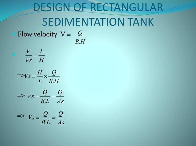 Sedimentation Tanks: Design and Working | PPTX