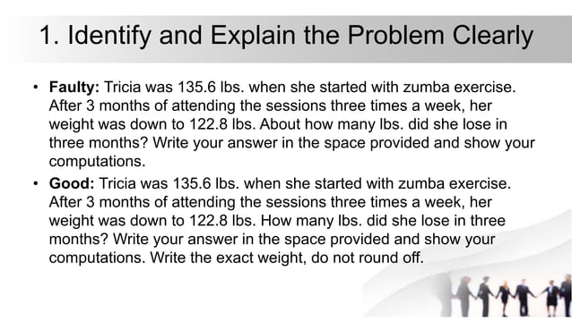 Guidelines in writing problem solving test items | PPTX