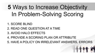 Guidelines in writing problem solving test items | PPTX