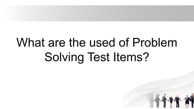 Guidelines in writing problem solving test items | PPTX