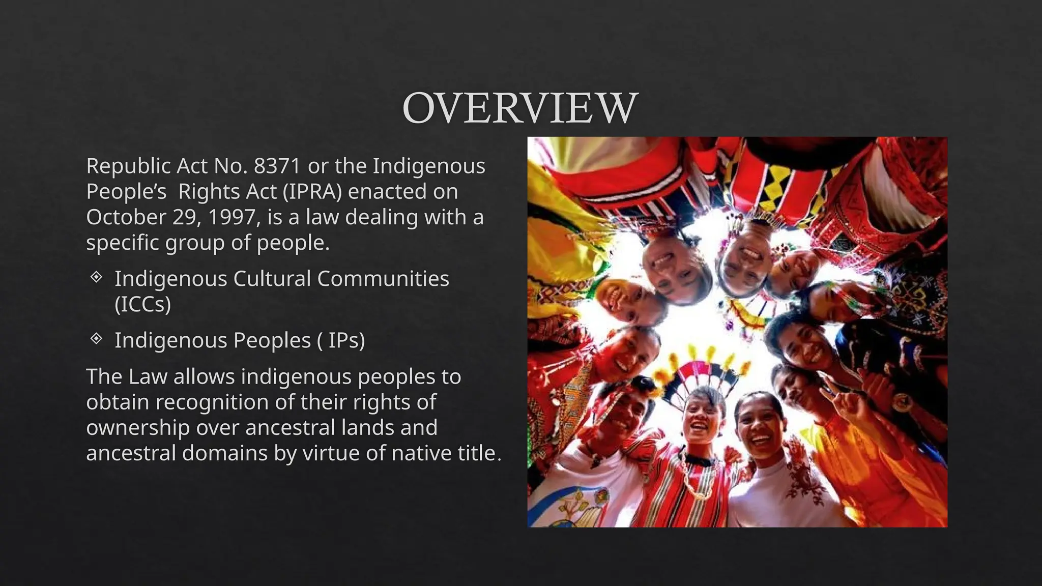 RA 8371 THE REPUBLIC ACT OF INDIGENOUS PEOPLE | PPTX