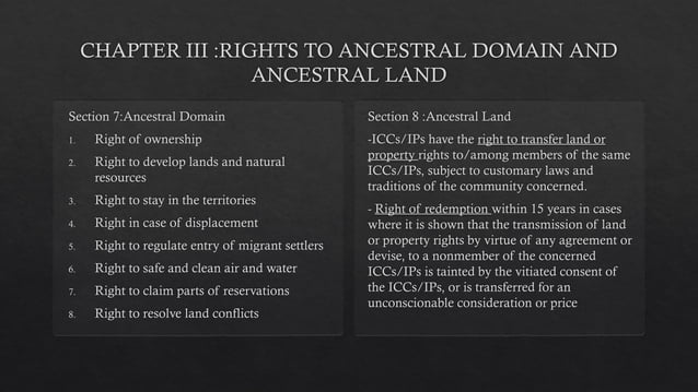 RA 8371 THE REPUBLIC ACT OF INDIGENOUS PEOPLE | PPTX | Genealogy and ...