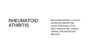 SUMMARY OF RHEUMATOID ARTHRITIS INCLUDING DEFINITION, CAUSES, RISK ...